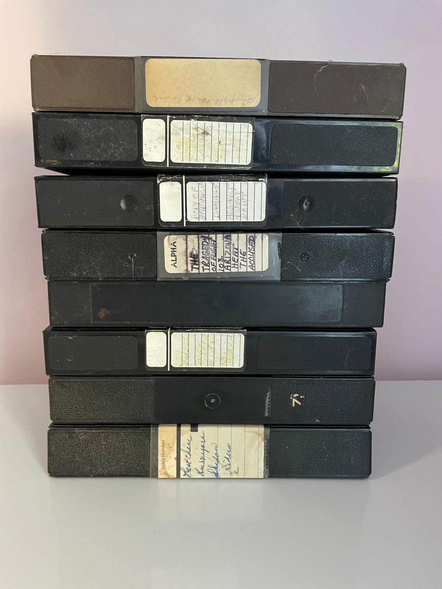 Lot of 8 Black & Brown VHS Video Tape Storage Cases Empty Some ...