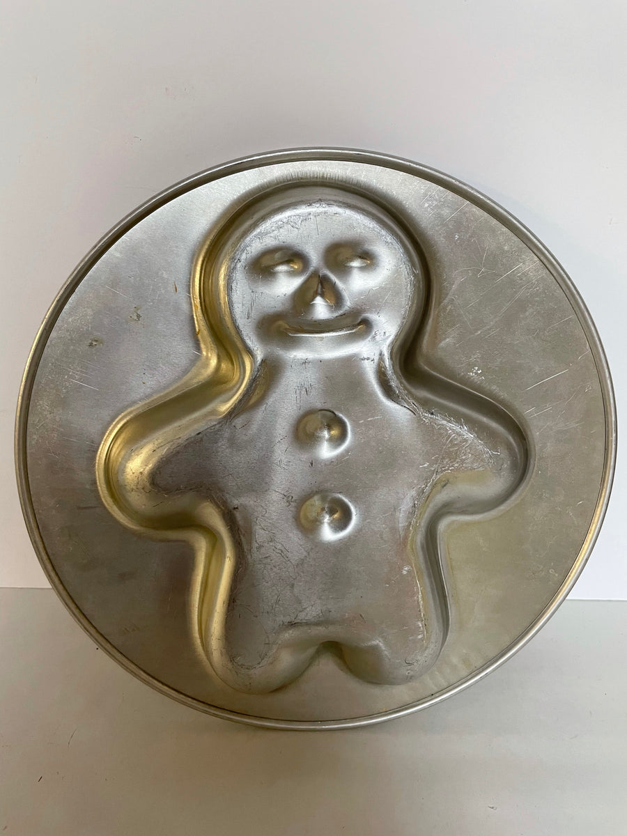 Vintage Aluminum Gingerbread Man Cake Bread Jello Mold Pan by Hill Que ...